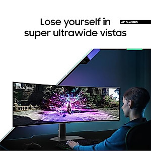 SAMSUNG 49" Odyssey QD-OLED G9 (G95SC) Series Curved Smart Gaming Monitor, 240Hz, 0.03ms, AMD Freestyle Premium Pro, G-Sync Compatible, Dual QHD, Neo Quantum Processor Pro, LS49CG954SNXZA, 2023