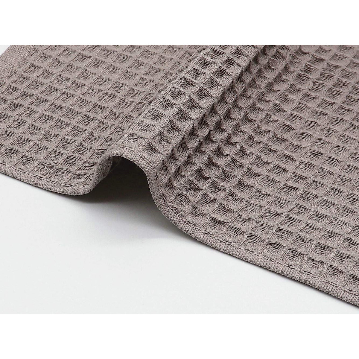 GQZLUCK 100% Natural Cotton Dish Towels Classic Waffle Weave Dish Cloths, Soft Ultra Absorbent Bath Hand FaceTowel, Fast Drying Lightweight Washcloth, Set of 6 (Dark Grey)