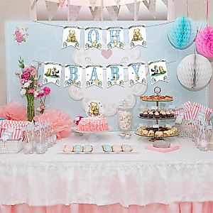 Winnie Oh Baby Banner for The Pooh Baby Shower Decorations Classic Winnie 1 St Birthday Party Supplies Cute Winnie Banner For Winnie Bee Theme Party Banners and Signs