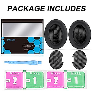 Replacement Ear Pads for Bose QC25 QC35 Headphones Earpads Cushions, Also Fits QuietComfort 2/QC15/QC35II/Ae2/Ae2i/Ae2w/SoundLink1&2/SoundTrue1&2 Around-Ear, Soft and Comfortable Memory Foam