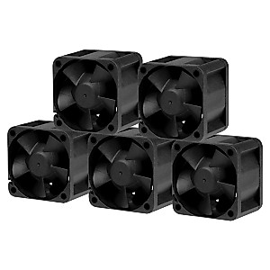 ARCTIC S4028-15K (5 Pack) - 40x40x28 mm Server Fans, 1400–15000 RPM, PWM Regulated, 4-pin Connector, 12 V DC, Rack Cooling Fan - Black