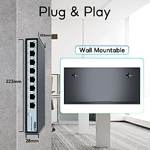 SODOLA 8-Port Unmanaged 2.5G Switch| 8 x 2.5GBASE-T Ports,128Gbps Switching Capacity, Plug & Play/Desktop-Mount/Fanless Metal Design for Home Entertainment or SOHO Networking