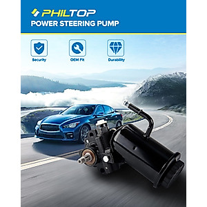 PHILTOP Power Steering Pump 21-5229 for 4Runner 1996-2002 3.4L, Tacoma 1995-2004 3.4L, Power Assist Pump, Power Steering Pump Kit With Pulley Replacement Power Steering Pumps