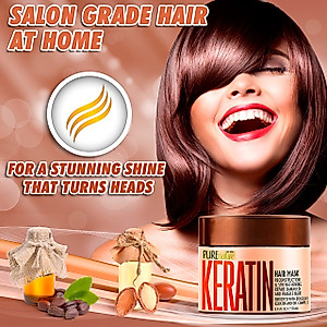PURE NATURE Keratin Shampoo and Conditioner Set and Keratin Hair Mask
