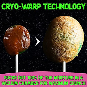 Premium Freeze Dried Candy - Caramel Apple Comets Shipped in Box for Extra Protection - Freeze Dry Candy Green Apple Caramel Apple Suckers Dry Freeze Candy for All Ages (3.5 Ounce)