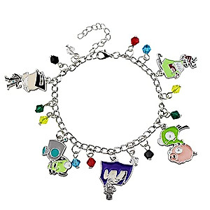KANGSHUN Cosplay Jewelry Anime Cartoon Invade ZIM Charm bracelet Gifts for Girl Woman Men Cartoon Charm Bracelets（B070）