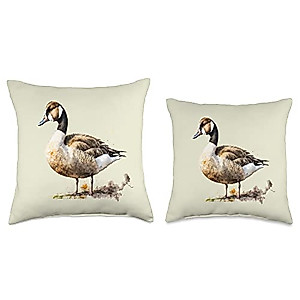 Animal Duck lovers Beautiful Watercolor Duck Portrait Throw Pillow, 18x18, Multicolor