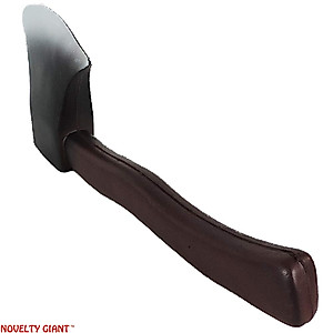 12" High Density Foam Hand Axe Viking Barbarian Theater Prop Brown