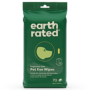 Earth Rated Specialty Wipes Bundle - Includes 70 Fragrance-Free Pet Eye Wipes, 60 Wild Oat-Scented Pet Ear Wipes, and 60 Wild Oat-Scented Topical Pet Wipes