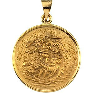 Banvari 13.00 mm St. Michael Medal in 18K Yellow Gold
