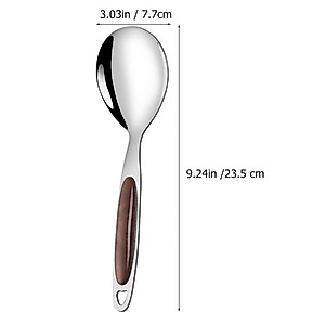 HEMOTON Rice Paddle Spoon 2Pcs Rice Paddle Rice Spoon Stainless Steel Rice Serving Spoon Rice Scooper Non- stick Rice Spatula Rice Server Spoon