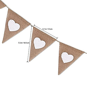 ZJHYXYH 3 Pack Natural Linen Love Heart Background Decoration Supplies Wedding Party Various Festive Decorations