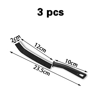 3Pcs Crevice Cleaning Brushes for Household Use,Car Crevice Cleaning Tool,Tile and Grout Brush,Best Home Products,Multifunctional Gap Brush for Window, Bathroom,Kitchen or Sliding Door Track