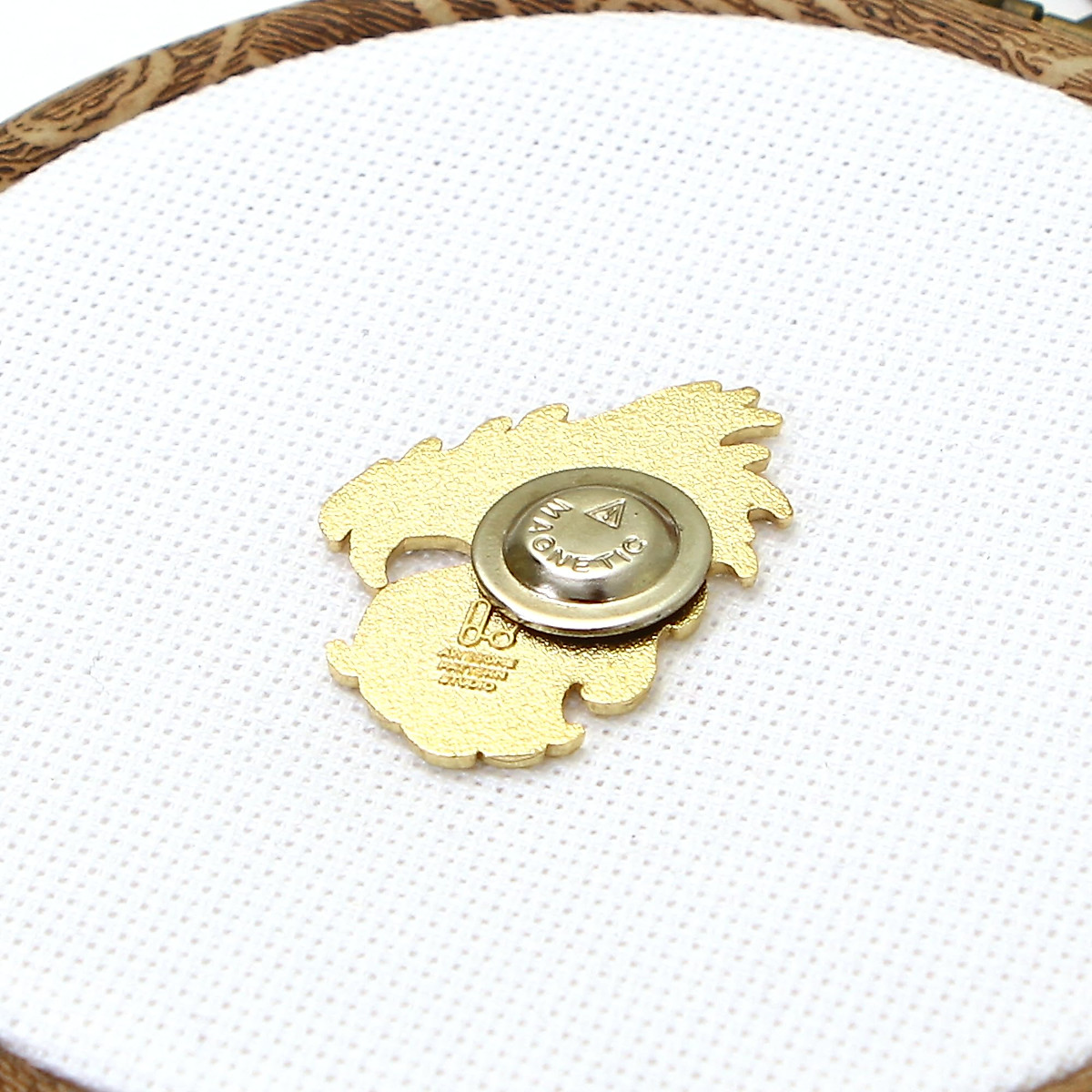 Awesome Pattern Studio Needle Minder Set - Mandala Dragon Magnetic Needle Minder + 2 Needle Threaders + Crane Scissors. Enamel Pin for Cross Stitch, Embroidery and Craft