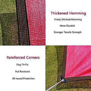 DRUKELIN 90% Outdoor Sun Shade Canopy, UV Protection Shade Cloth Lightweight, Easy Setup Mesh Canopy Cover with Grommets, Durable Shade Fabric for Garden, Patio & Porch (6.5x6.5ft)