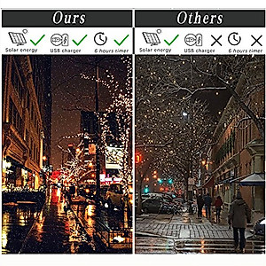 woohaha Solar Fairy String Lights Outdoor Waterproof, 72ft 200LED Updated Version Solar Powered String Lights for Christmas Patio Garden Party(Cool White)