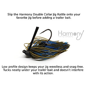 Harmony Fishing – Double Collar Slip-On Jig Rattles (10 Pack)