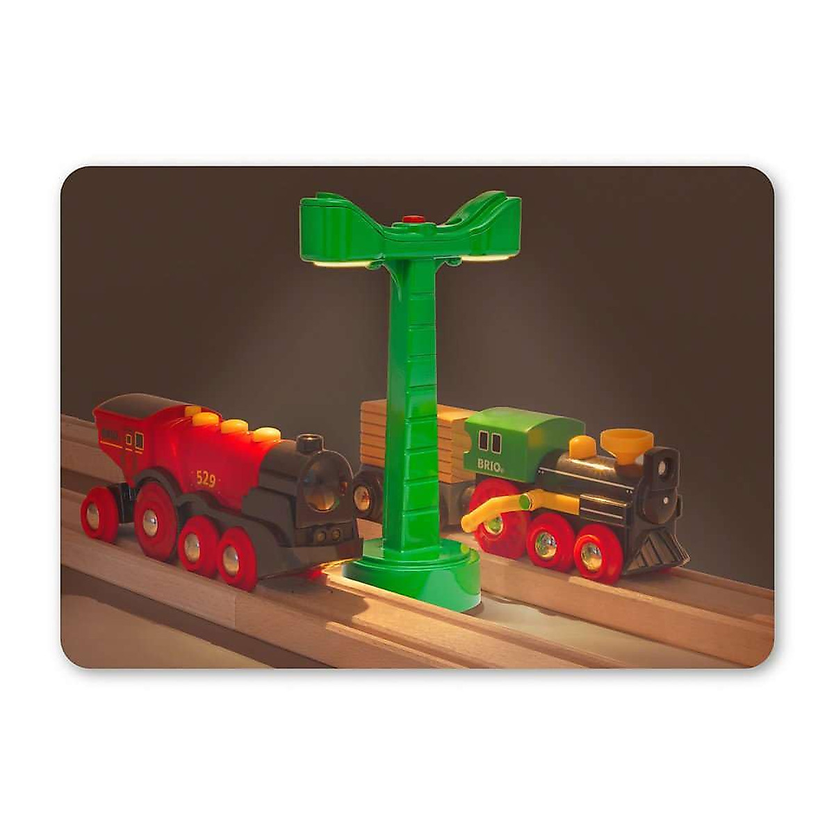 BRIO World 33836 Toy Train Railway Light - Battery Operated Accessory | Ideal for Kids Aged 3+ | Enhances Creativity & Motor Skills | Compatible with All BRIO Tracks