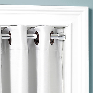 Zenna Home Rustproof Adjustable Tension Shower Curtain Rod, 48 to 76 Inches, No Drilling, Expandable Shower Rod, Chrome