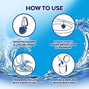 Lysol Automatic In-The-Bowl Toilet Cleaner, Cleans and Freshens Toilet Bowl, Atlantic Fresh Scent, 8 Count (Pack of 4)