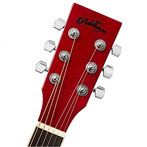 Ashthorpe Full-Size Dreadnought Cutaway Acoustic-Electric Guitar Bundle - Premium Tonewoods - Red