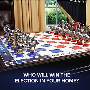 As Seen On TV Collector's Edition 2020 Battle for The White House Chess Set Board Game by BulbHead - Chess Pieces Look Just Like Politicians & Patriotic Chess Board Democrats Vs. Republicans