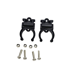 Pactrade Marine 2 Sets Boat Canoe Kayak 2 Pairs of Black Folding Paddle Clip Kit