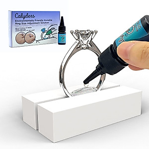 Ring Size Adjuster - Calyders Invisible Solution with UV Resin, Ring Fixators & UV LED Lamp for Loose Rings, Fits Any Ring Size, Easy to Apply & Remove