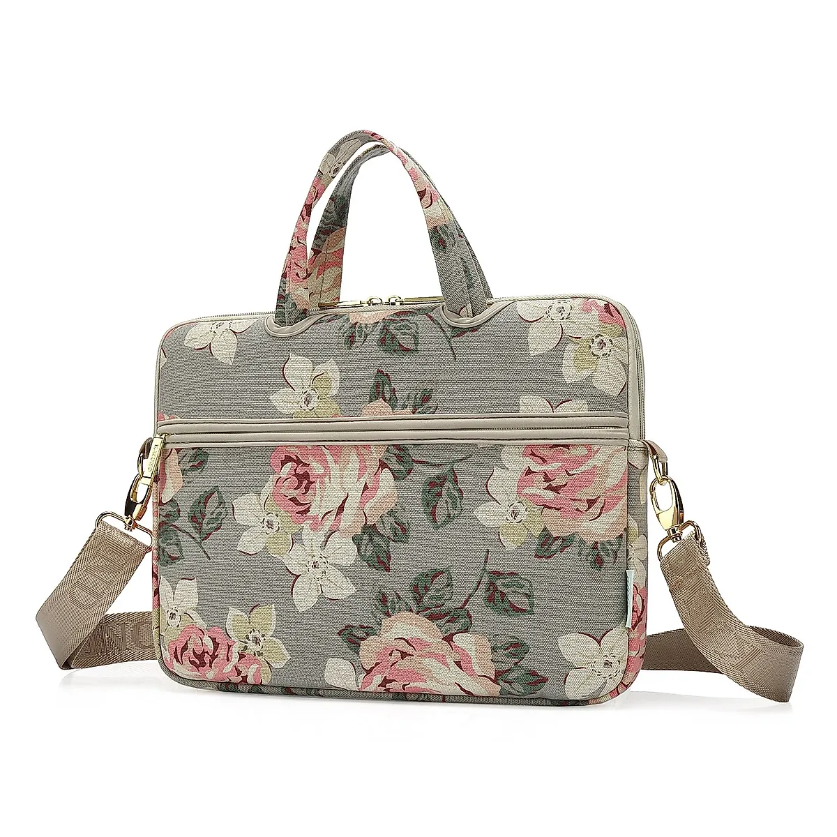 kayond White Rose Patten water resistant Laptop Shoulder Messenger Bag Case Sleeve for 12 Inch 13 Inch Laptop,Laptop Briefcase