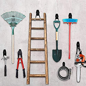 Garage Hooks, Inteli-topia Steel Garage Storage Hooks Utility Double Heavy Duty for Organizing Power Tools, Ladders, Bikes, Bulk Items, Pack of 10