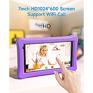 HOTTABLET Kids Tablet 7 inch Android 11 Tablet for Kids, 2GB RAM 32GB ROM Learning Tablet with Case, Bluetooth, WiFi, Dual Camera Toddler Tablet with Shockproof Case