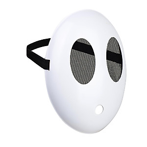 Monisorly White Shy Guy Mask Girl Halloween Mask Full Face Mask Costume Cosplay Prop Accessories (Boy)