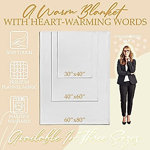 Personalized Mom Blanket - Letter to w/ Your Own Finish Gifts from Daughter, Son Long Distance for 40x60 D1, Large - 40'' x 60''