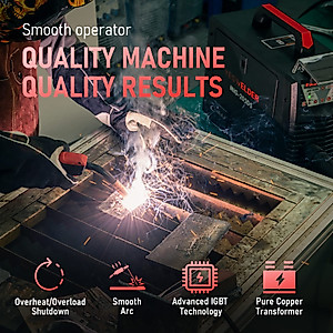 YESWELDER Digital MIG-205DS MIG Welder,200Amp 110/220V Dual Voltage, Gas Gasless MIG Welding Machine MIG/Lift TIG/ARC 3 in 1 Multiprocess Aluminum MIG Welder, Spool Gun Compatible