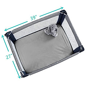 American Baby Company Heavenly Soft Chenille Fitted Pack N Play Playard Sheet, Gray, 27 x 39, for Boys and Girls