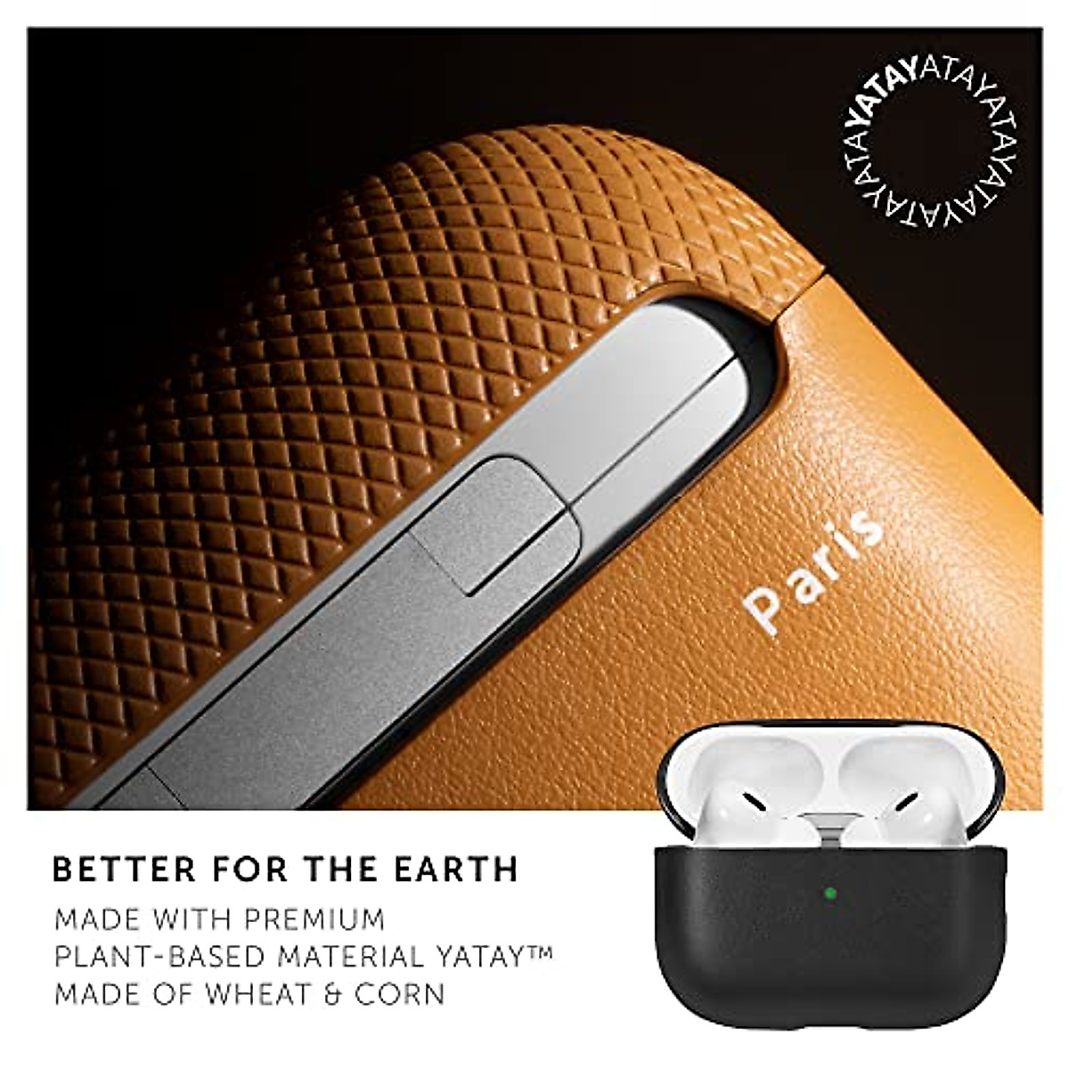 Native Union (Re) Classic Case for AirPods Pro 2 – Premium Plant-Based Materials – Supports Wireless Chargers – Compatible with AirPods Pro, AirPods Pro 2nd Gen (Black)