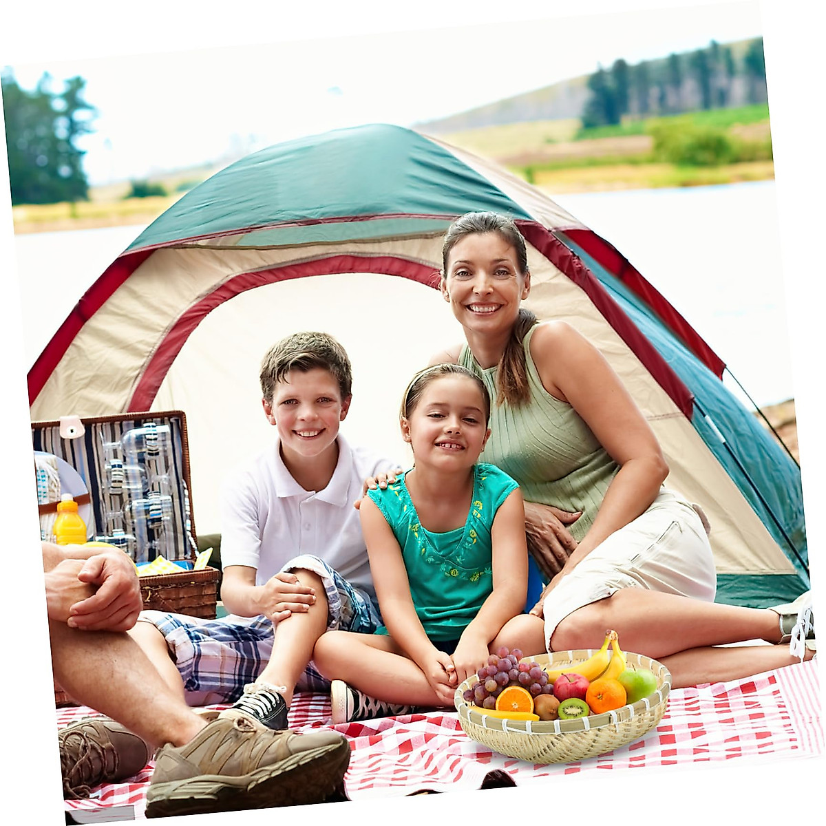 Alipis 3Pcs bamboo three piece set Bread Basket Tray wicker food shallow plate fruit rattan basket wicker basket tray fruit display basket Rattan Bread Basket wicker tray dining table egg