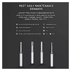 HJTYQS Mini Electric Cordless Screwdriver Set Rechargeable Power Screw Driver Kit Cellphone Glasses RC Drone Repair DIY Hand Tools Set (Color : JM Y02 Plus)