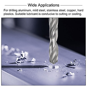 uxcell Tap & Bit Sets, M4 x 0.7 H2 Straight Flute Machine Thread Milling Tap 120mm Extra Long, 4mm High Speed Steel (HSS) Twist Drill Bit