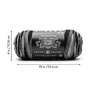 Red Heart All in One Granny Square Aran - Lily PAD Yarn - 3 Pack of 250g/8.8oz - 100% Acrylic - #4 Worsted (Medium) - 381m/417Yards - for Knitting, Crochet and Amigurumi