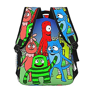 Pobecan Yo Gabba Anime Gabba! Backpack Funny Laptop Back Pack Book Bag Hiking Outgoing Daypack For Women Mens