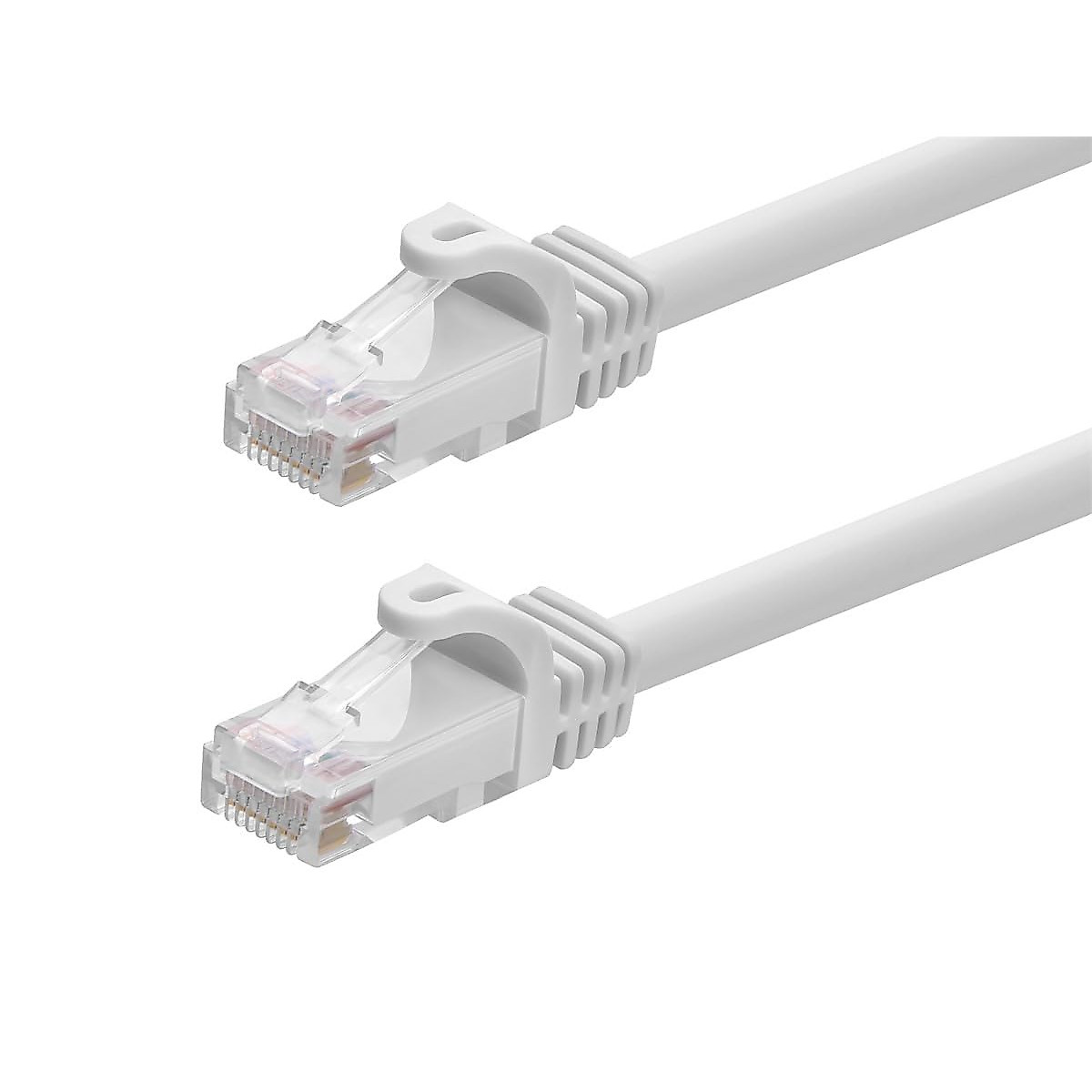 Monoprice Cat6 5ft White Patch Cable UTP 24AWG 550MHz Pure Bare Copper Snagless RJ45 Flexboot Series Ethernet Cable