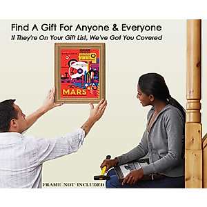 Mars' Space Tourism Astronomy Wall Art: Unique, Boho & Modern Astrology Home Decor for Living Room, Bedroom & Office - Creative Gift Idea for Zodiac, Space, NASA Poster Fans | Unframed Posters 11x14