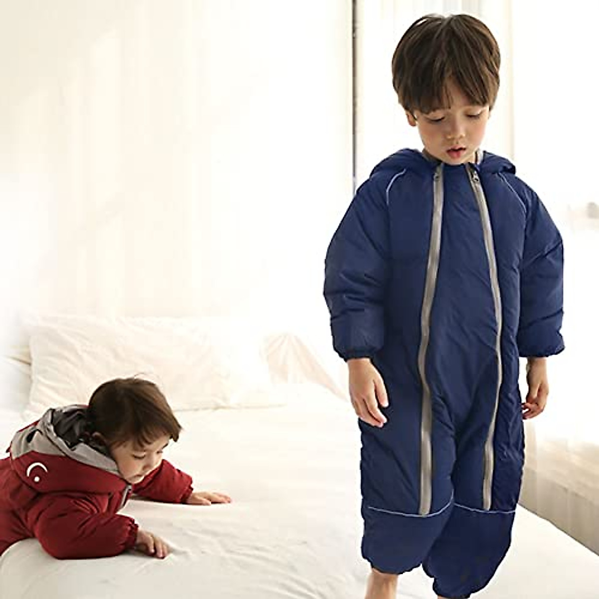 ALLAIBB Toddler Baby Boy Girl Winter Snowsuit Coat Thick Outwear Warm Hood Snow Suit Jumpsuit