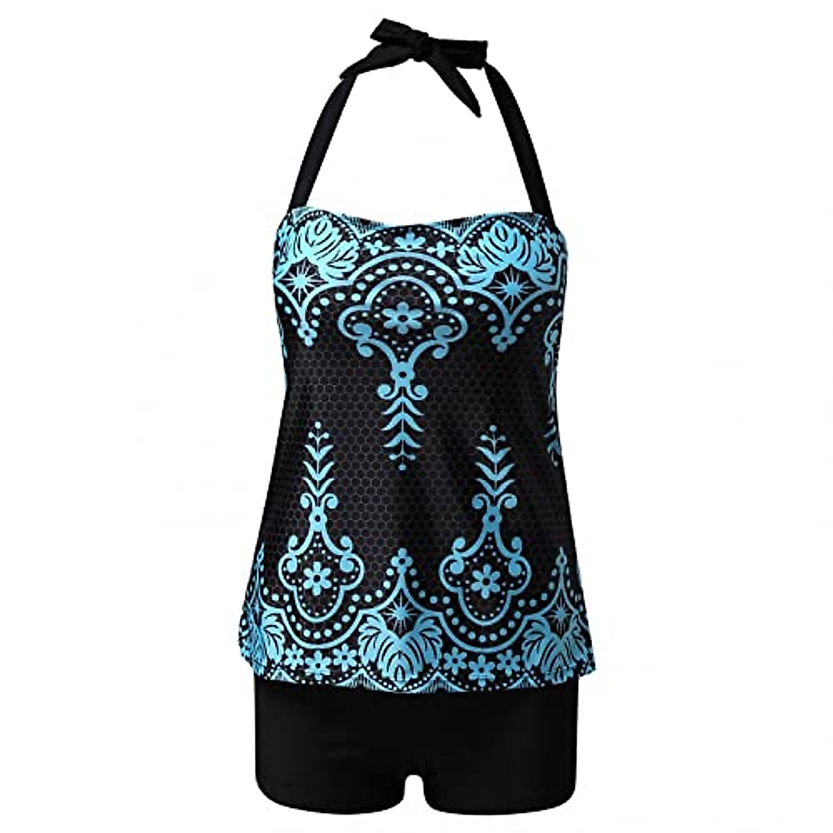 JEGULV Womens Swimsuits Two Piece Flowy Tankini Bathing Suits for Women with Boyshorts Tummy Control Swimsuits Two Piece Swimwear Tank Top Girls Fashion