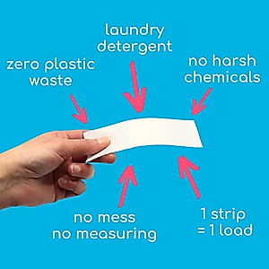 Beyond Laundry Detergent Sheets (32 sheets) - Free & Clear - Eco-friendly, Hypoallergenic. Biodegradable. Paraben free. Travel friendly. Plastic Free Packaging