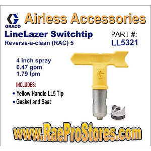 Graco #LL5-321 LineLazer RAC 5 SwitchTip - 0.021 inches (orifice size) - for 4 inch Line Width - LL5321
