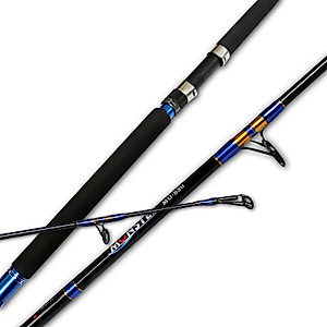 Fiblink Jigging Spinning Rod 1-Piece Saltwater Fishing Jigging Jig Rod (50-80lb,6-Feet,Heavy)