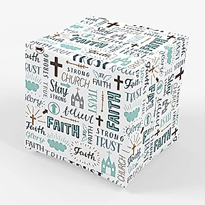 Stesha Party Religious Gift Wrapping Paper - Folded Flat 30 x 20 Inch (3 Sheets)