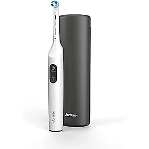 Jordan* ® | Clean Smile Electric Toothbrush for Adults | Rechargeable Toothbrush Electric with Quick Charge, Long-Lasting Battery, Pressure Sensor, 2 Speed Modes | Includes Travel Case | Black Color